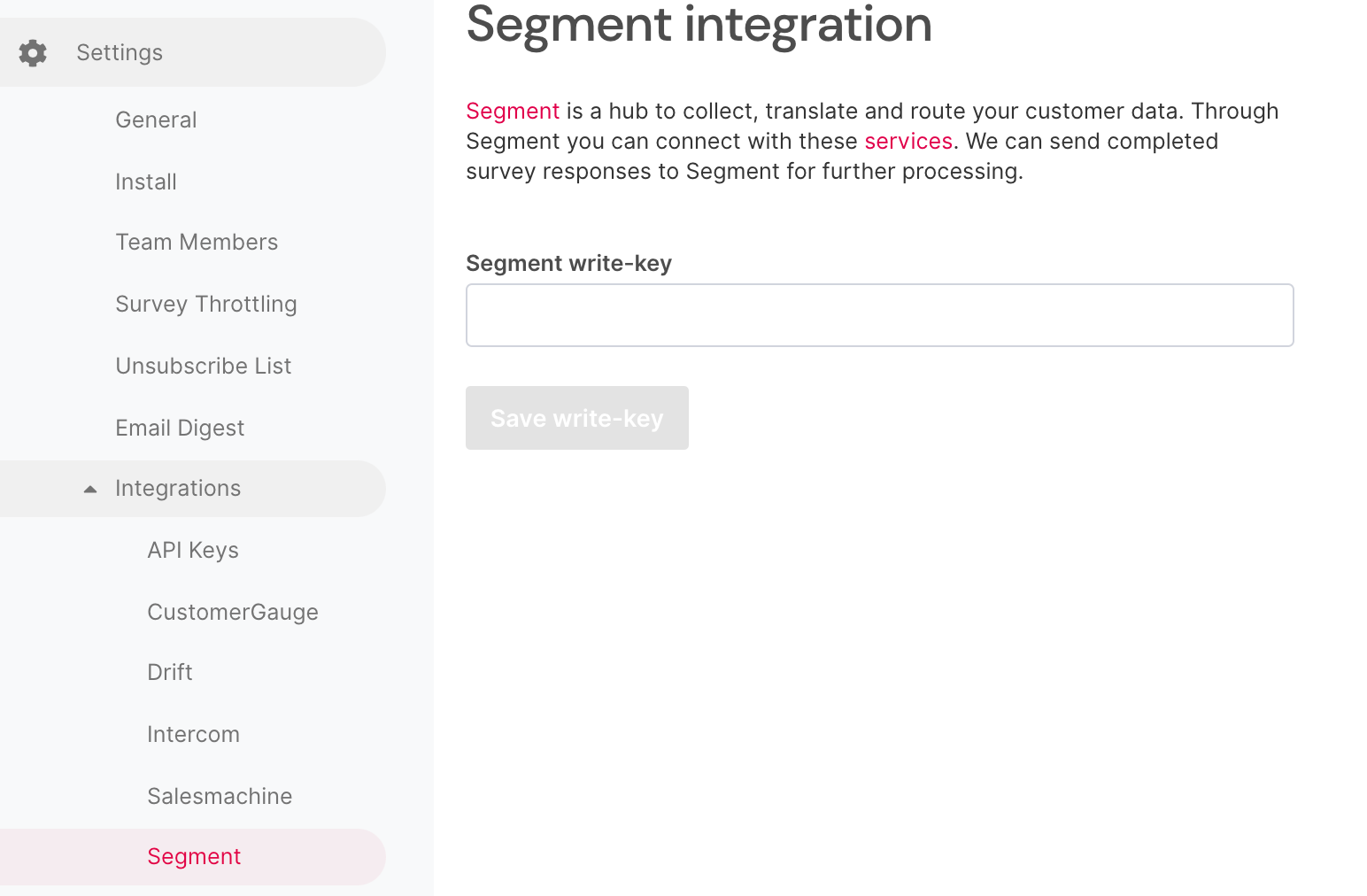 Segment integration – SatisMeter