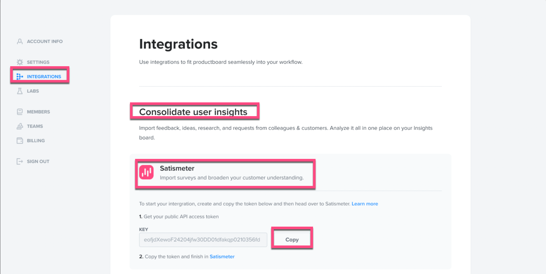 Productboard and SatisMeter integration – SatisMeter